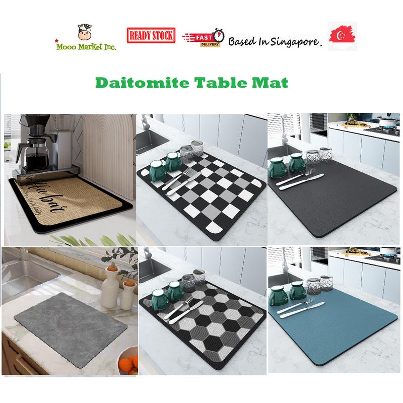 Diatomite Absorbent Mat Quick-Drying Non-slip Quick Absorb Table ...