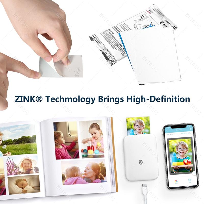 MT53 Color Photo Portable Printer Mobile Phone Mini Handheld Pocket ...