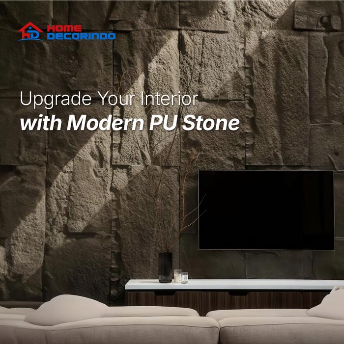 Promo PU Stone Wall Panel Tebal 3cm Motif Batu Alam Ringan Tahan Air ...