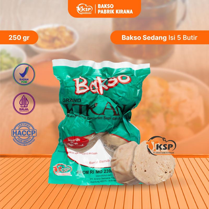 Bakso Ukuran Sedang Isi 5 Butir Berat 250 Gram Food Frozen Makanan ...