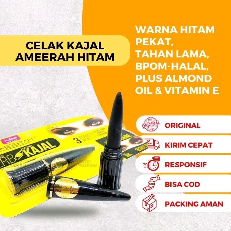 Celak Mata Arab Ameerah Kajal Eyeliner Herbal Aman Halal 1,5 gr - Shop ...