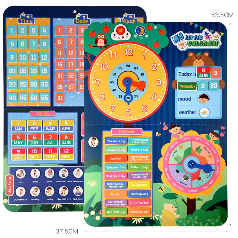 Muti-function Calendar Chart for Kids Preschool Classroom Calendar ...