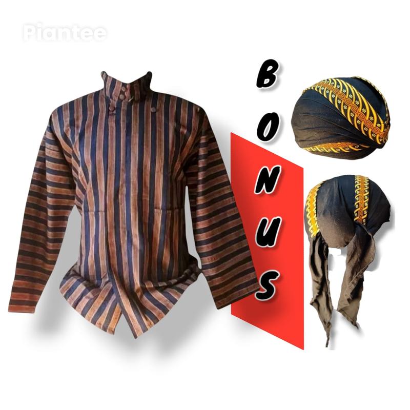 Surjan Baju Adat Jawa - Lurik Solo Jogja Dewasa Pria Motif Garis-Garis ...