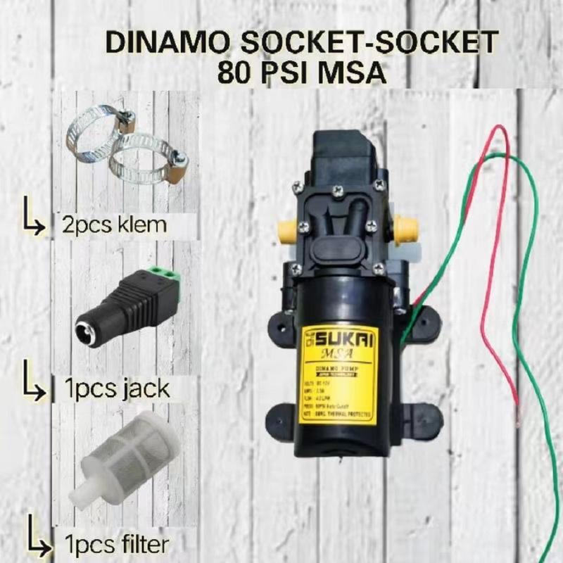 DINAMO POMPA AIR DC 12V 12VOLT 80PSI 80 PSI CUCI MOBIL MOTOR AC STEAM ...