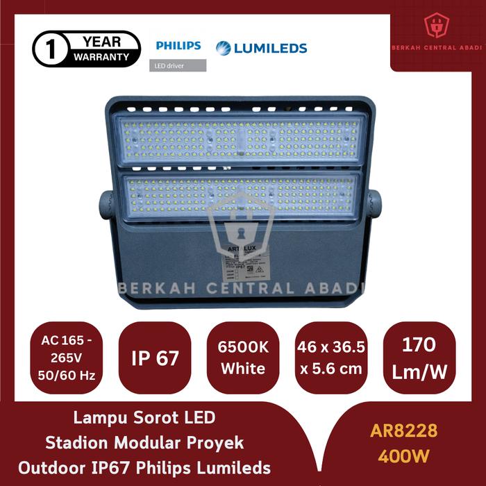 Jual Lampu Sorot LED Artalux 400 Watt Stadion Modular Proyek Outdoor ...