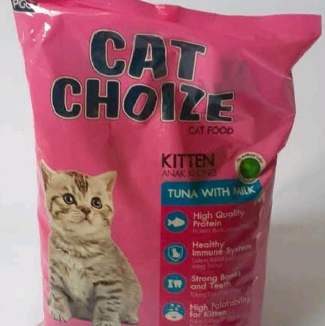 makanan kucing kering untuk kitten rasa tuna dan susu - Shop | Tokopedia