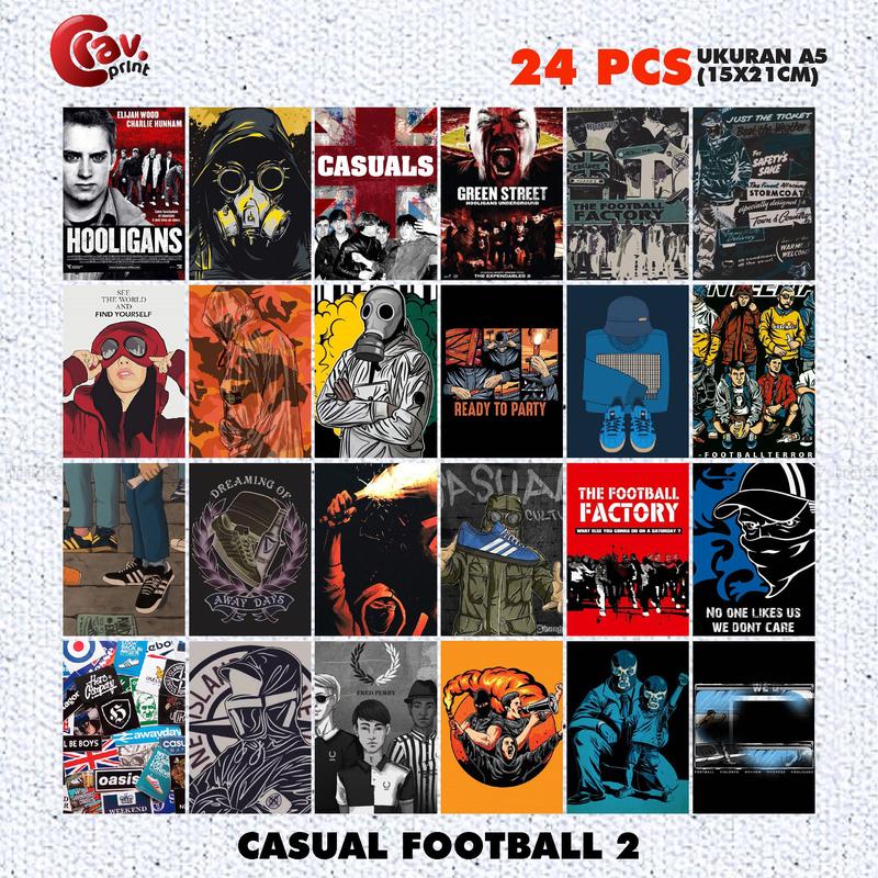 poster sticker casual football 2 tinggal tempel - Shop | Tokopedia