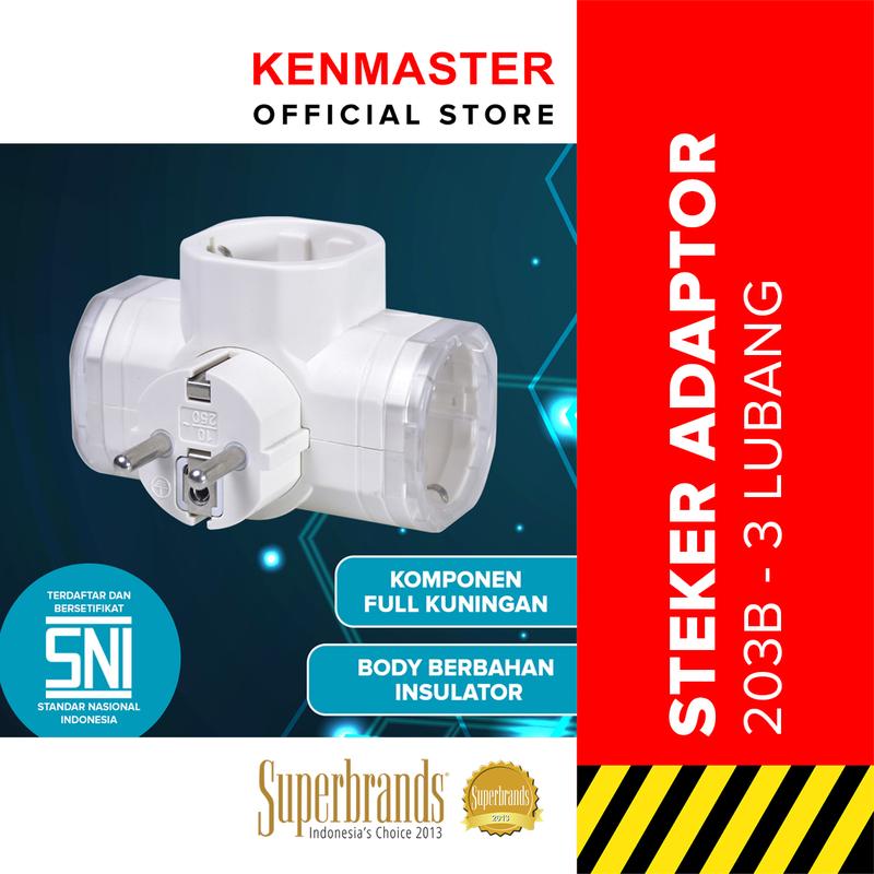 Kenmaster Steker 203B / Sambungan Stopkontak / Sambungan Colokan - Shop ...