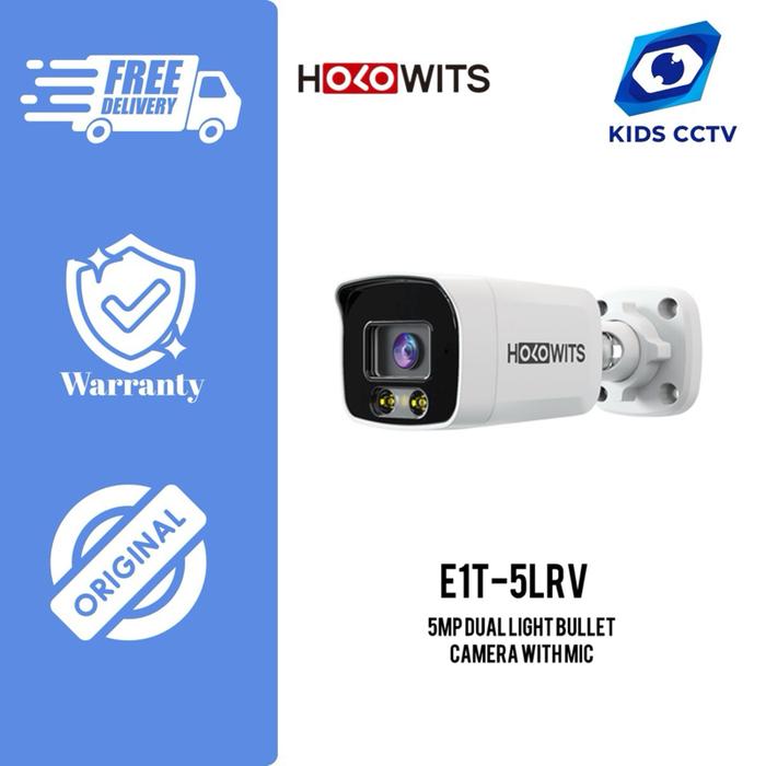 Jual Kamera Cctv IP Holowits E1T-5LRV 5MP Dual Light Bullet Camera With ...