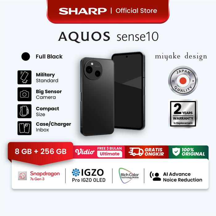 Promo SHARP AQUOS sense10 | 8/256 GB | Full Black Color | Snapdragon 7s ...