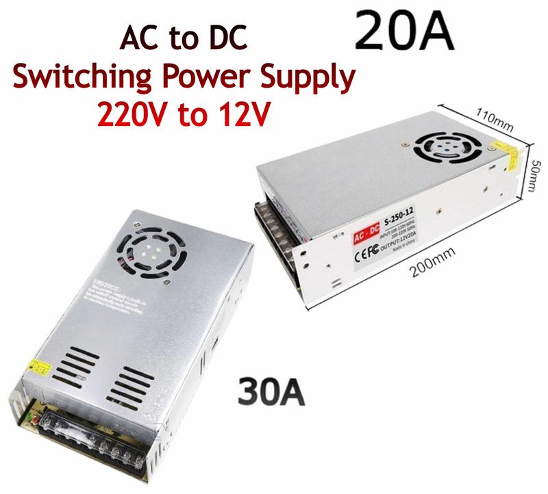 (20A / 30A) Tranformers AC 220V to DC 12V Switching Power Supply ...