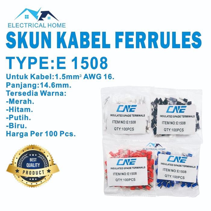 Jual SKUN KABEL FERRULES WARNA E1508 1.5mm. - Merah - Kota Surabaya ...