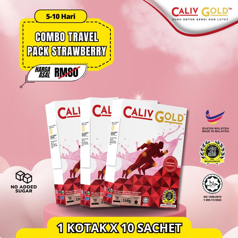 CALIV GOLD Travel Pack Strawberi Susu Pracampuran Semulajadi - TikTok ...