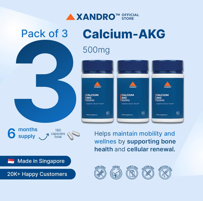 Calcium AKG 500mg Gym Supplement [Bundle of 3] - Boost Muscle Growth ...