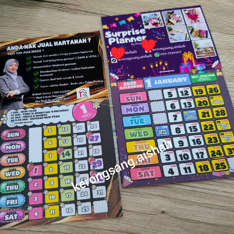 MINI HANGING / WALL CALENDAR 2025 / KALENDAR GANTUNG MINI / KALENDAR ...