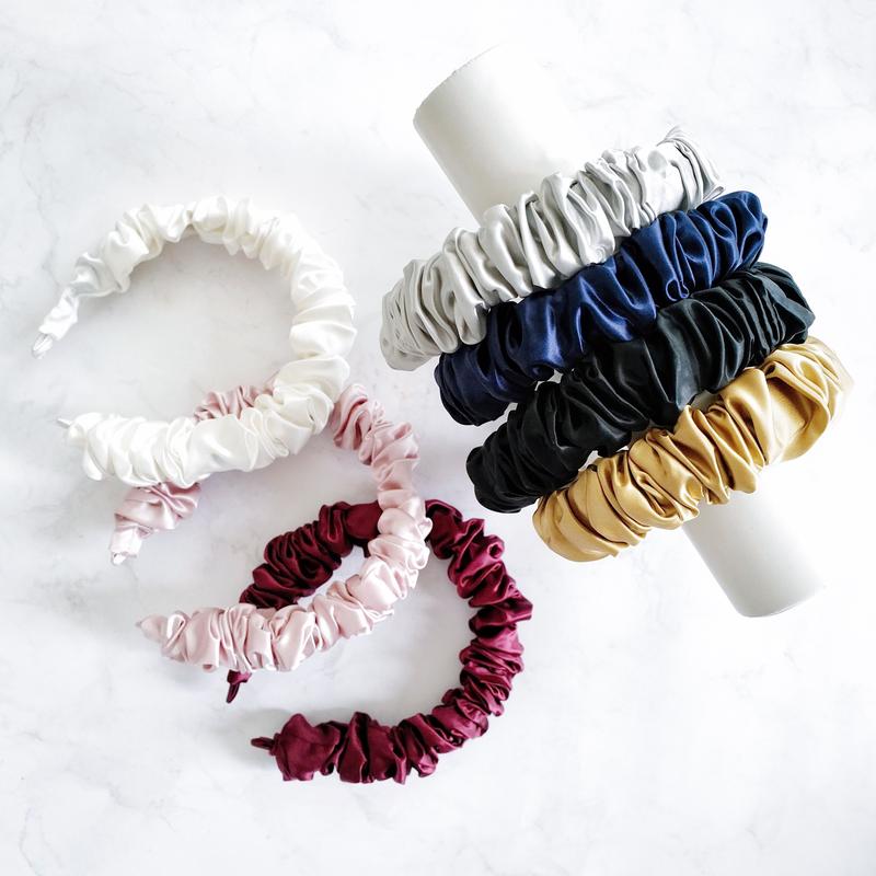 Wee Bands - 100% Pure Mulberry Silk Scrunchies Hairbands - TikTok Shop ...