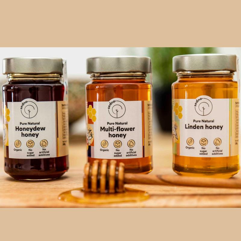 Sedno 100% organic honey - Linden/ Honeydew/ Multi-flower - TikTok Shop ...