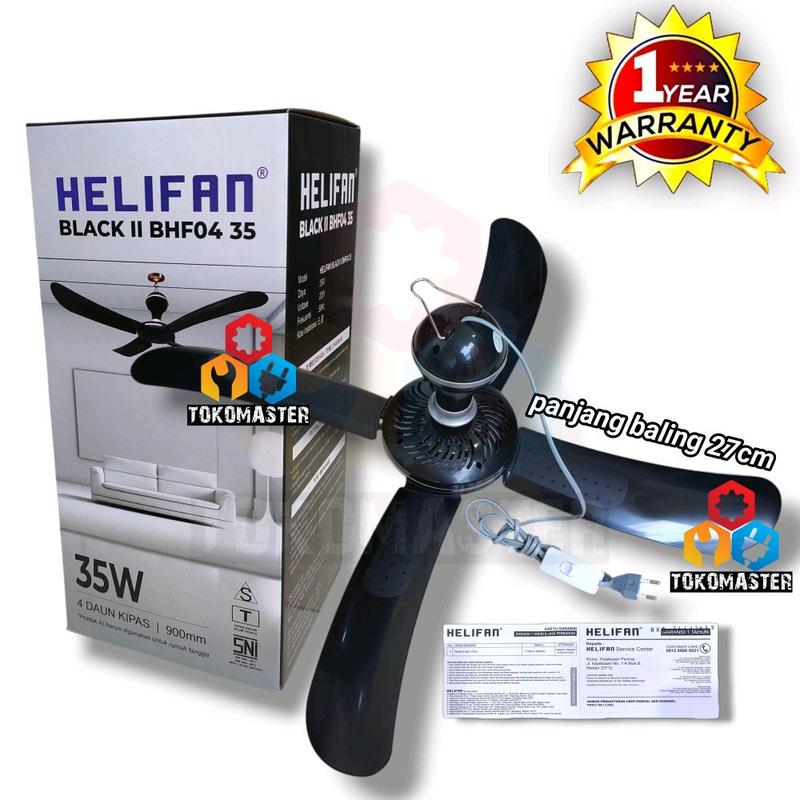 Kipas Helifan Black II BHF04 - 35 Warna Hitam 35Watt Kipas Gantung 35W ...