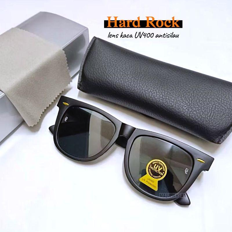 Spec Mata Hitam(HardRock) Lens Kaca & UV protection Sunglasses - TikTok ...