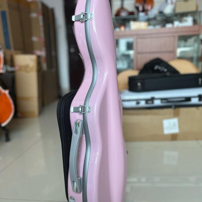 Jual Case Violin Fiber size 4/4 bentuk Cello TX-J - Pink Silver ...