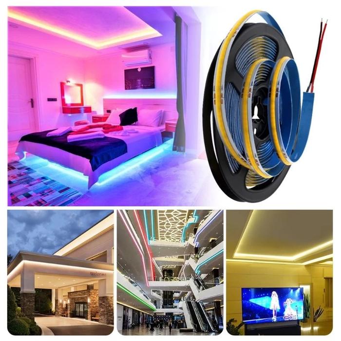 Promo Lampu Strip LED Estetik 24V LED Strip COB 24V Panjang 10m - 6000K ...
