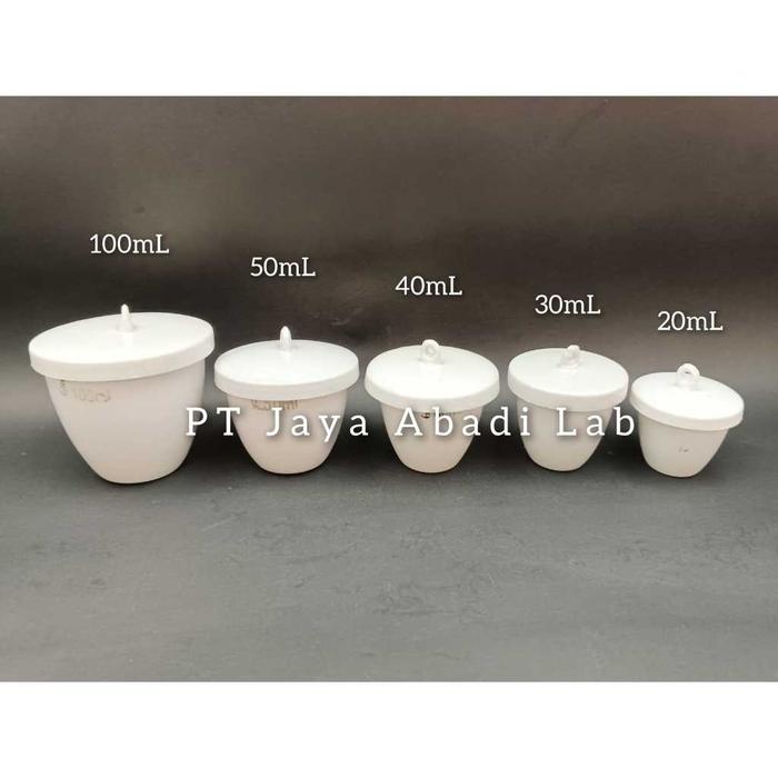Jual cawan krusibel krus crucible porcelain porselen porselin 50ml 50cc ...