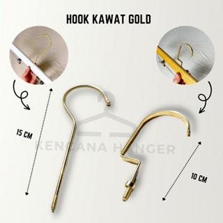Jual (PER 1 PCS) HOOK HANGER GOLD | HOOK HANGER KAYU EMAS PANJANG BULAT ...