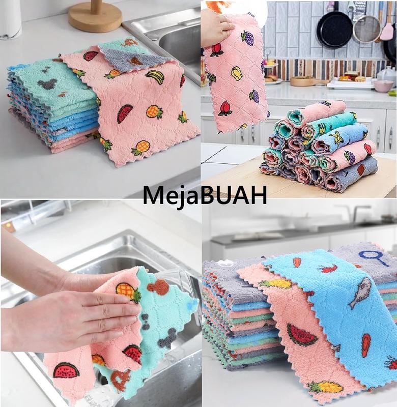 【10pc】super Premium Kaki Deco Kain Lap Meja Microfiber Tuala - TikTok ...