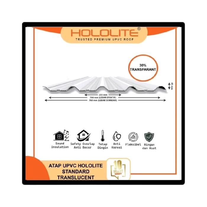 Jual Atap UPVC Hololite Standard PUTIH 6mm - 3 Meter - Kota Tangerang ...