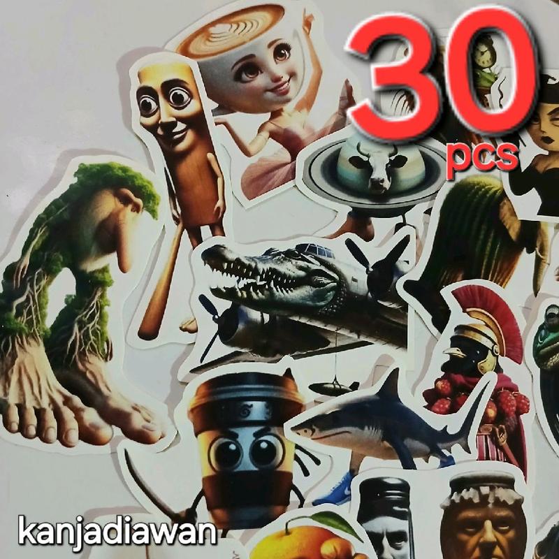 Stiker Italian Brainrot 30pc Sticker Ballerina Cappuccina Tung - Shop ...