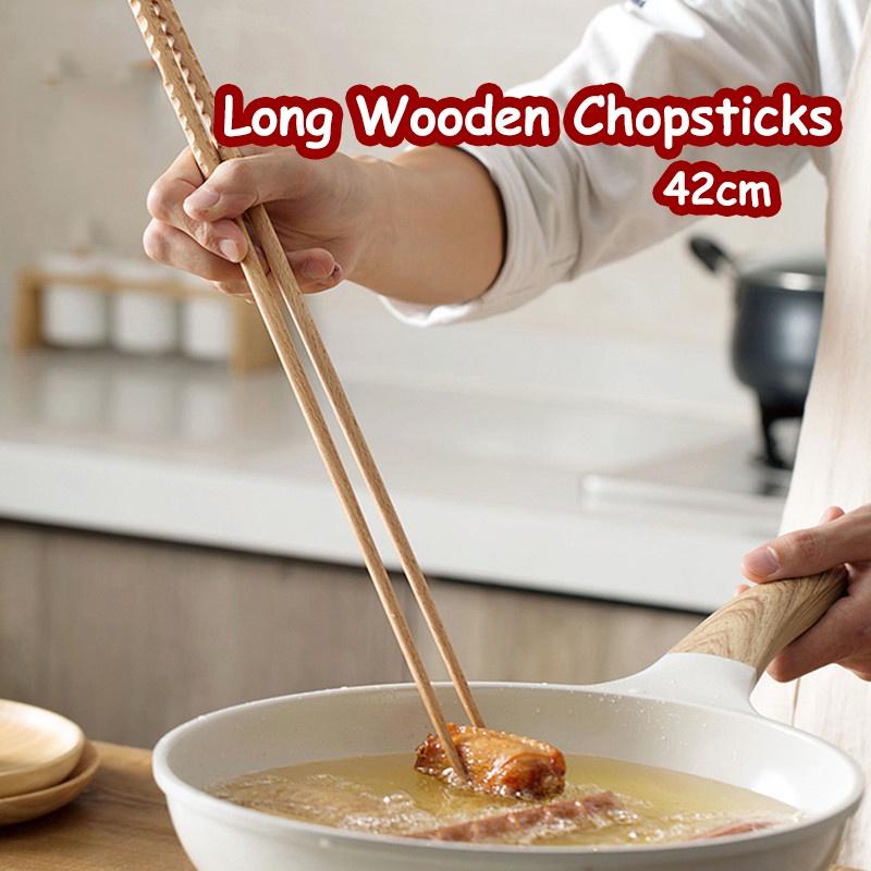 ArtLiving 42cm Long Wooden Chopsticks for Deep Frying Steamboat ...