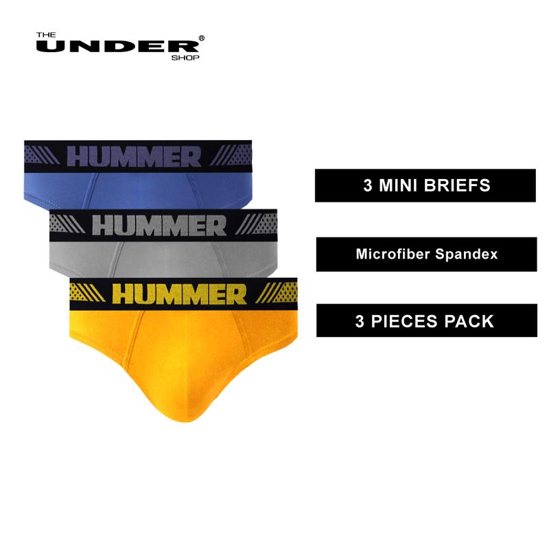 HUMMER - 3PCS MINI BRIEF (HM7553) MICROFIBER SPANDEX MEN'S UNDERWEAR ...