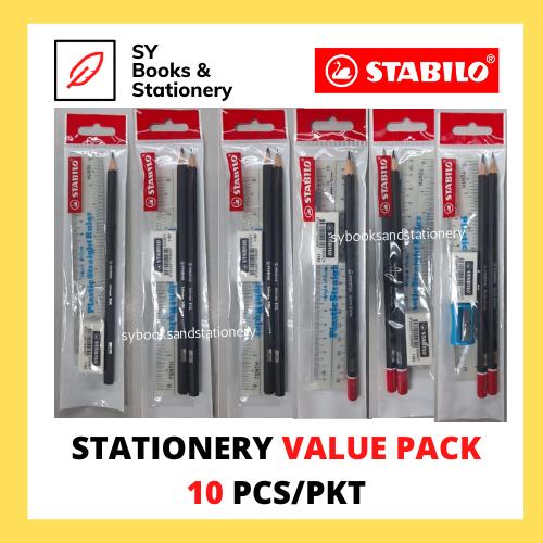 STABILO Stationery Set / Value Pack RM0.99 / Stationary Set (10pcs/pkt ...