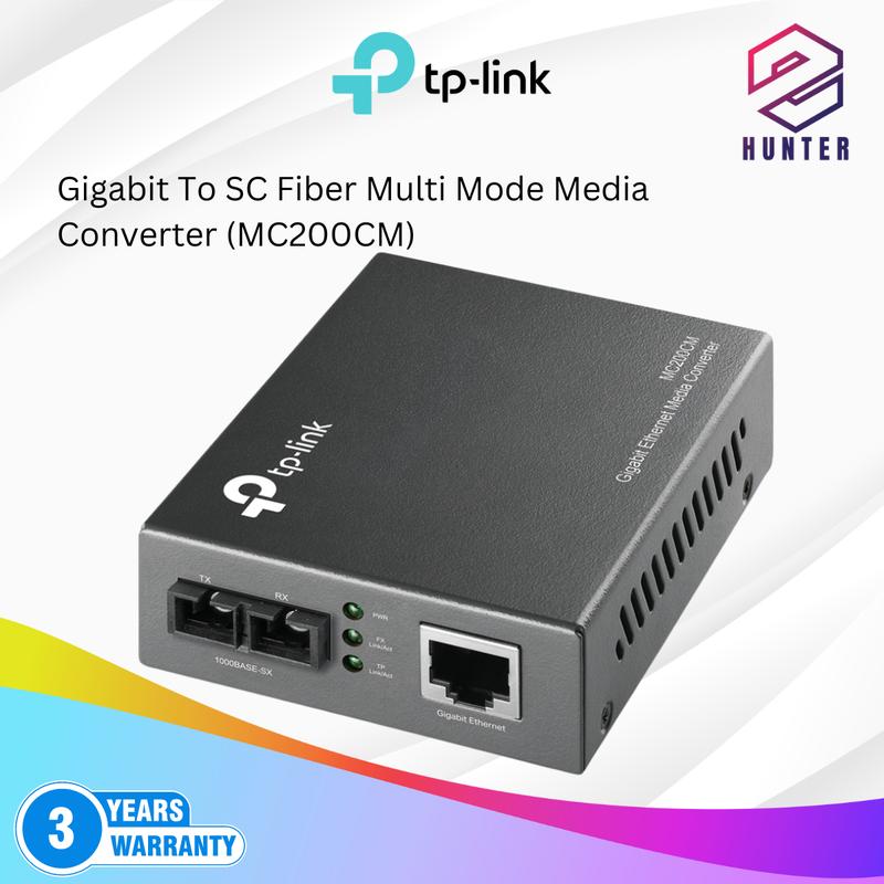 TP-Link Gigabit To SC Fiber Multi Mode Media Converter (MC200CM) - TikTok Shop Malaysia