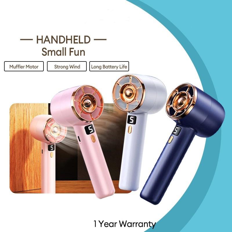 HAPPY Mini Handheld Fan with LED Display and 100 Wind Speed Adjustment ...