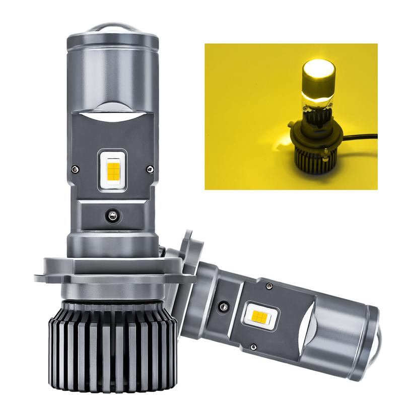 2 PCS/H4 led projector headlight bulb(Kuning),3500K/20000LM,myvi lampu ...