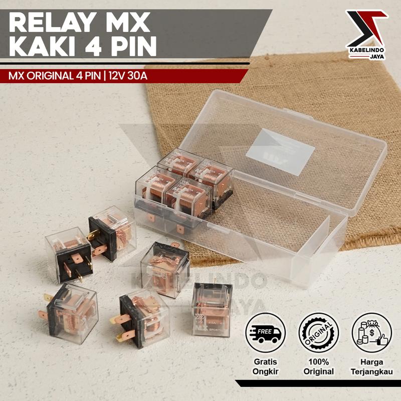 Relay MX Transparan Kaki 4 Pin 12V 40A Mobil Motor Original - Shop ...
