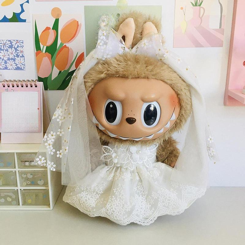 38cm Labubu Doll Clothes Wedding Dress Stylish Comfortable Doll ...