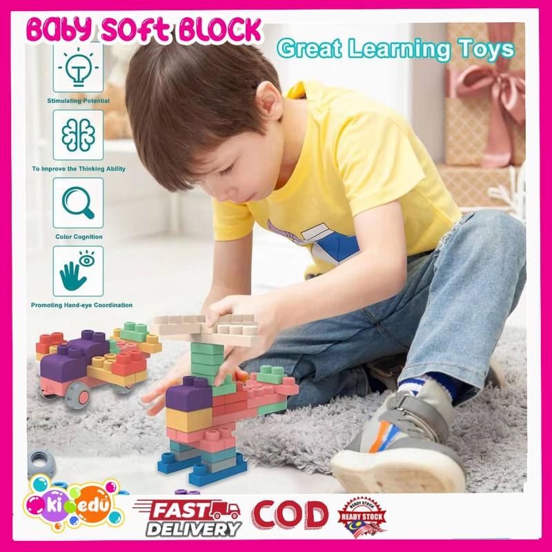 Baby Soft building Block / DIY 3D Silicon Rubber Brick - TikTok Shop ...