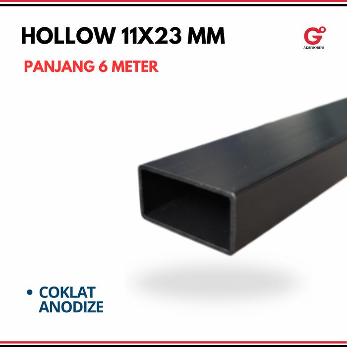 Jual HOLLOW GEPENG ALUMINIUM 11X23 MM *GRATIS ONGKOS POTONG* - Putih ...