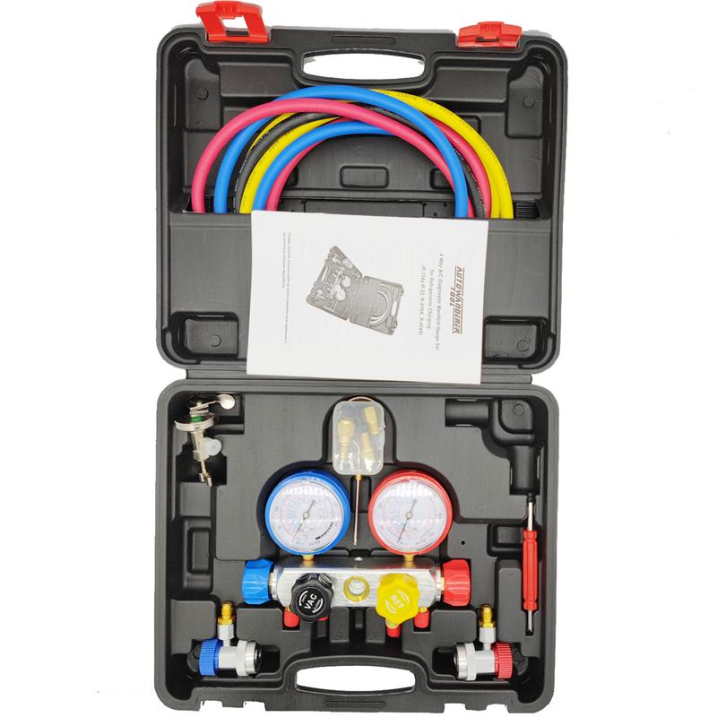 2023 4 Way AC Manifold Gauge Set R410A R22 R134A Diagnostic Charging ...