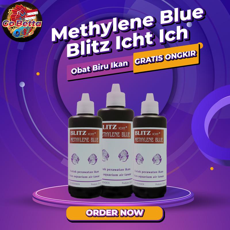 Methylene Blue - Blitz Icht Ich Blue Betta Fish Medicine Betta Fin Rot ...