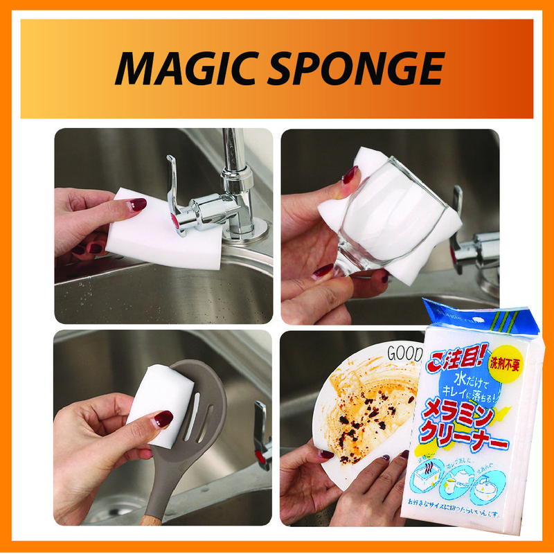 1 Pcs Magic Sponge White Multi-Functional Sponge Eraser Foam - TikTok ...