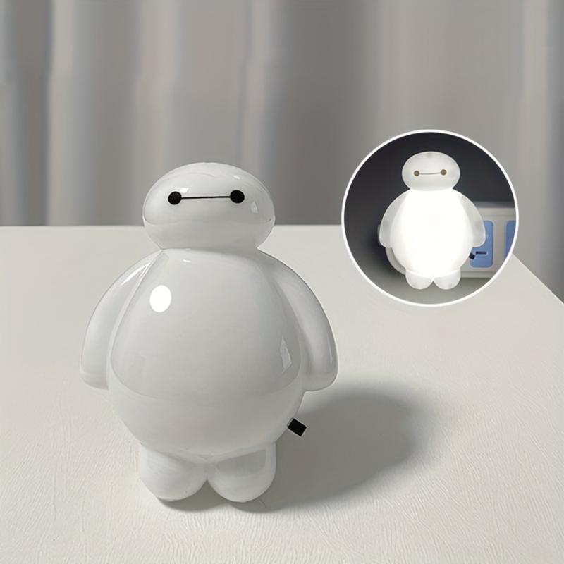 1pc Baymax Cartoon Style Night Light, Bedroom Study Light Switch ...