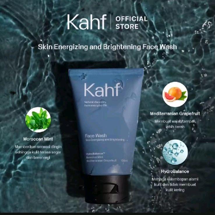 kahf skin energizing and brightening face wash 100 ml - Shop | Tokopedia