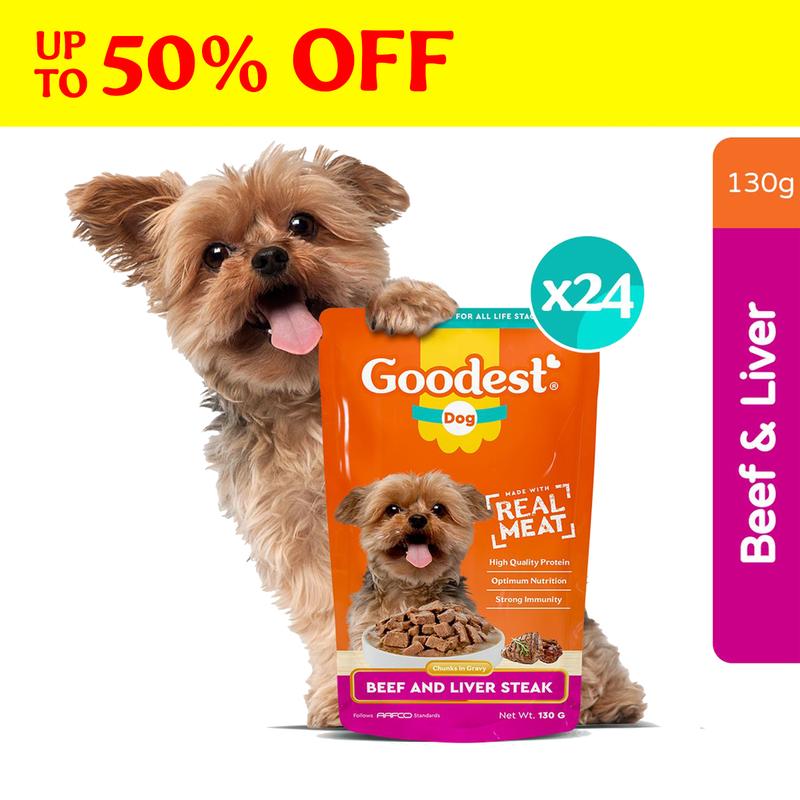 Goodest Dog Beef and Liver Steak Pack of 24 Wet Dog Food Pouch - TikTok ...