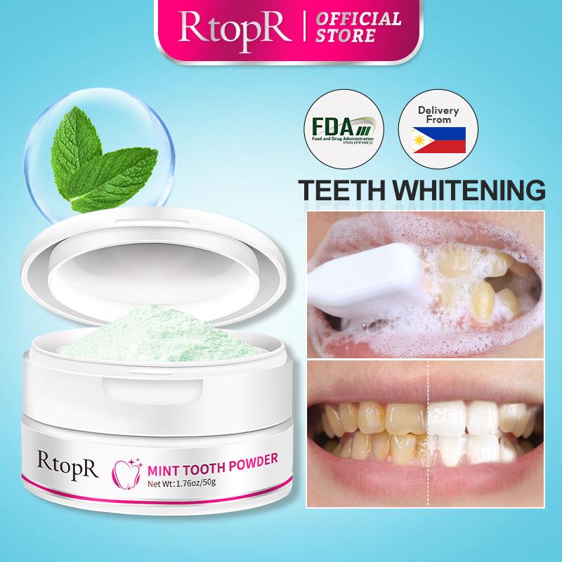 RtopR【FDA】Mint Teeth Whitening Powder Teeth Toothbrush Cleansing ...