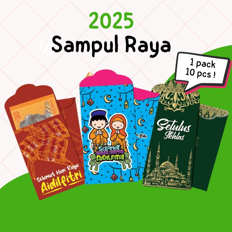 2025 SAMPUL RAYA NEW DESIGN MURAH (10PCS/PACKET) - TikTok Shop Malaysia