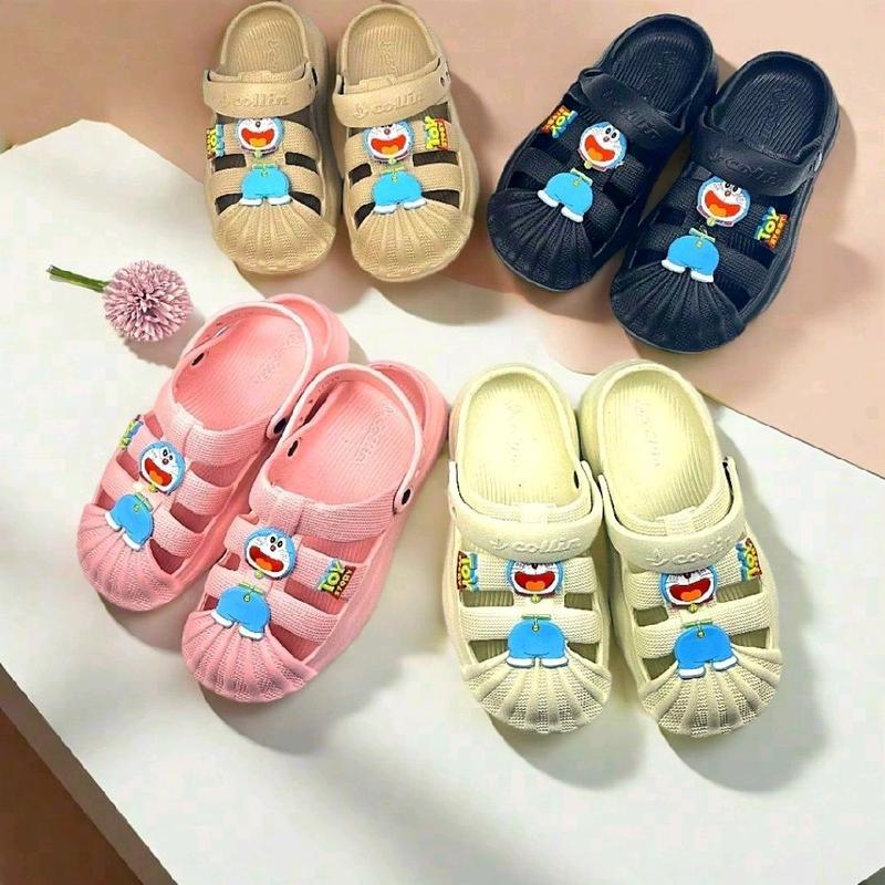 sandal jelly slop selop kodok Clog Doraemon Dewasa Slip On pria Wanita ...