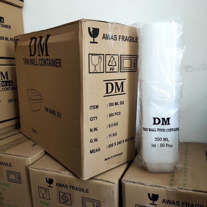 Jual THINWALL DM SQUARE 350 ML SQ - PERSEGI TINGGI 350ML SQ - 500 SET ...